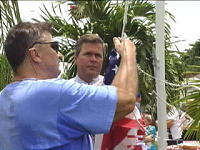 Gov. Bush Visits Jupiter's Flag-Flyer